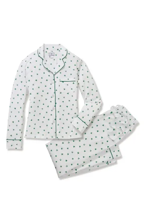 PETITE PLUME Shamrock Lightweight Pima Cotton Pajamas - Green