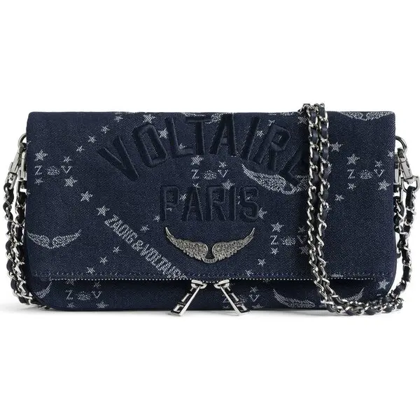 Zadig&Voltaire Rock Denim Monogram Crossbody Bag