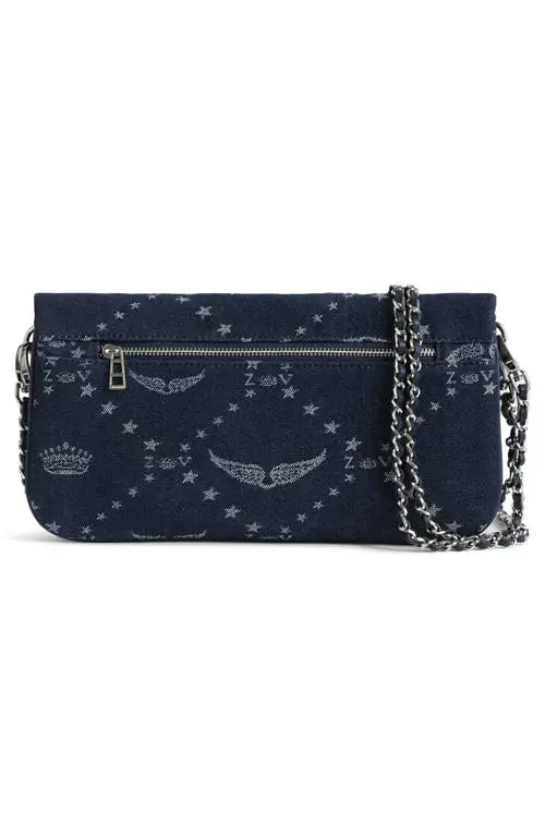 Zadig&Voltaire Rock Denim Monogram Crossbody Bag