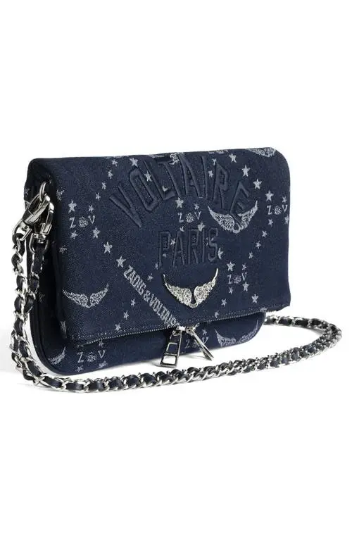 Zadig&Voltaire Rock Denim Monogram Crossbody Bag
