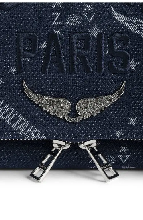 Zadig&Voltaire Rock Denim Monogram Crossbody Bag