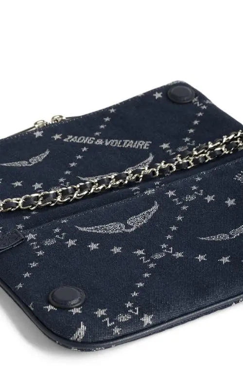 Zadig&Voltaire Rock Denim Monogram Crossbody Bag
