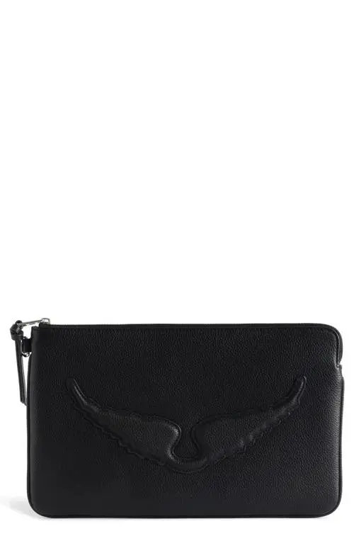 Zadig&Voltaire Leather Clutch - Black