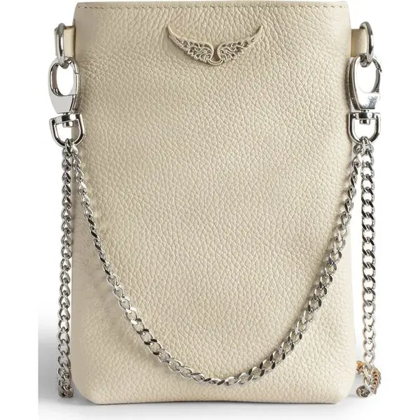 Zadig&Voltaire Rock Pebbled Leather Phone Pouch - Flash