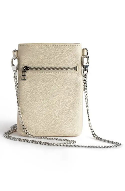Zadig&Voltaire Rock Pebbled Leather Phone Pouch - Flash