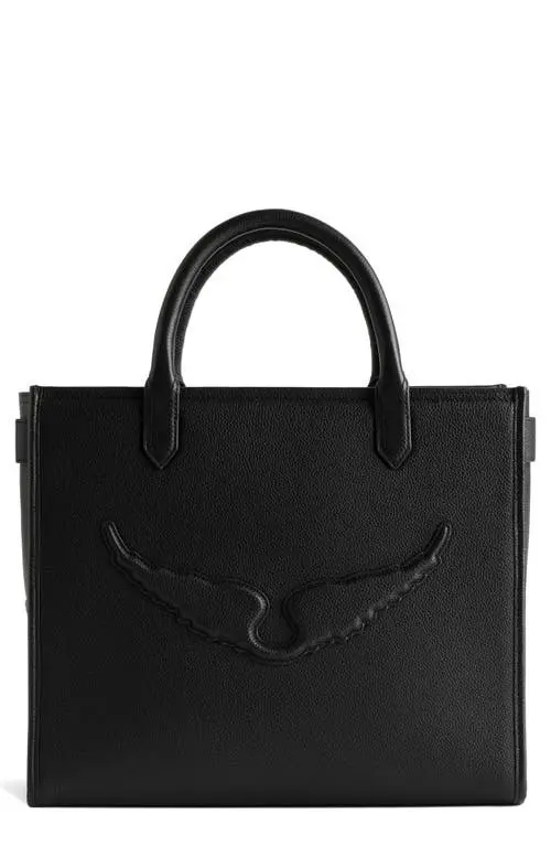 Zadig&Voltaire Calfskin Leather Tote Bag - Black
