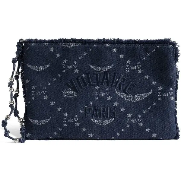 Zadig&Voltaire Angel Denim Clutch - Silent