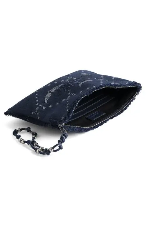 Zadig&Voltaire Angel Denim Clutch - Silent