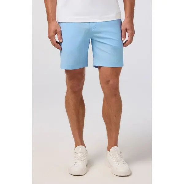 Mizzen+main Helmsman Flat Front Performance Golf Shorts - Cloud Blue