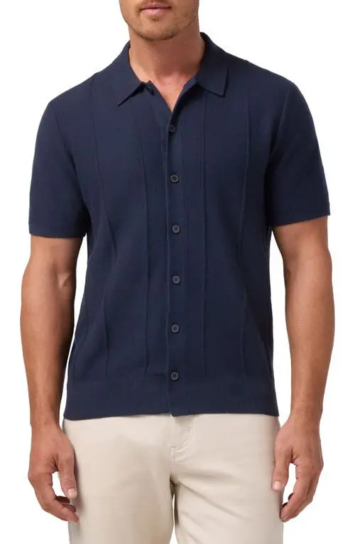Mizzen+main Cotton Blend Performance Button-up Sweater