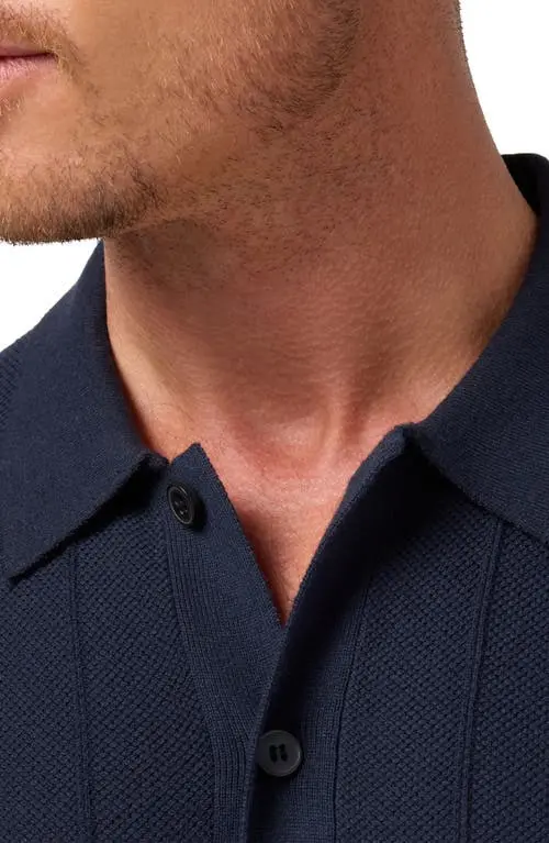 Mizzen+main Cotton Blend Performance Button-up Sweater