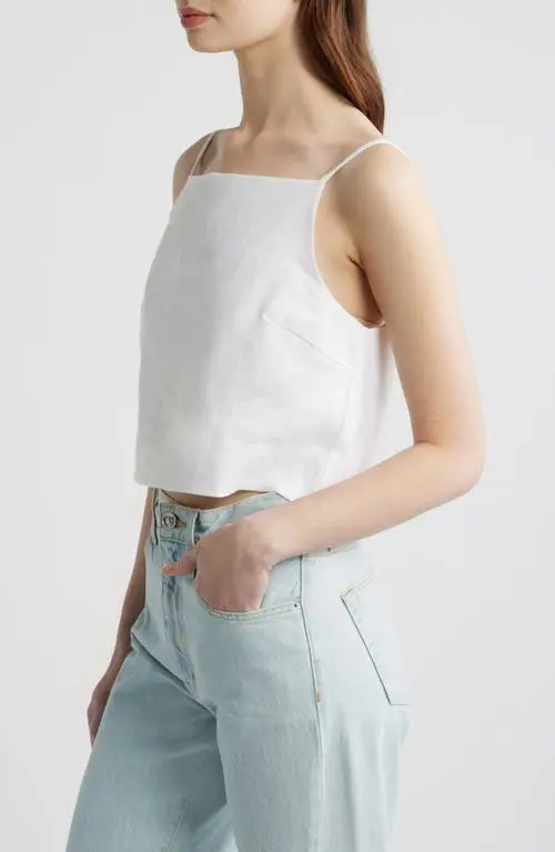 REFORMATION Kerri Linen Crop Tank