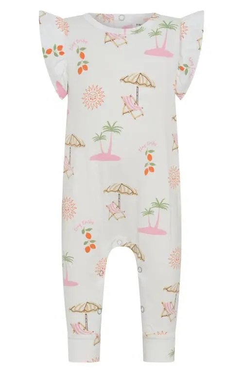 TINY TRIBE Summer Paradise Frill Romper - Cream