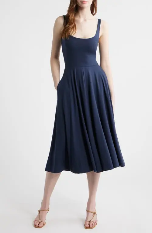 REFORMATION Rou Jersey Midi Dress - Midnight