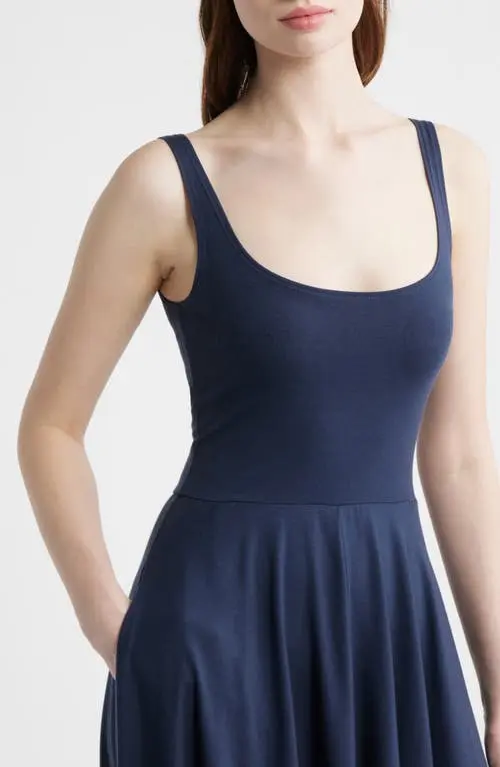 REFORMATION Rou Jersey Midi Dress - Midnight