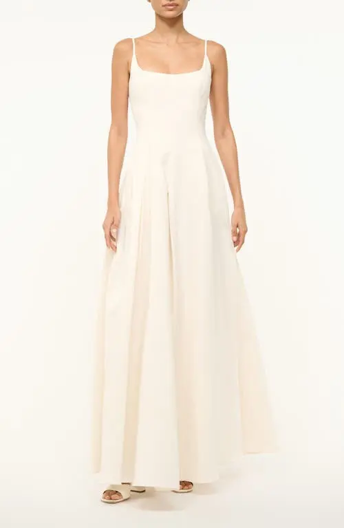 Staud Joy Cotton Blend Maxi Dress - Ivory