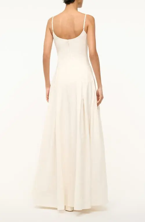 Staud Joy Cotton Blend Maxi Dress - Ivory