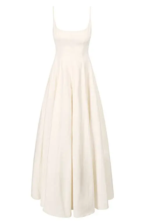 Staud Joy Cotton Blend Maxi Dress - Ivory