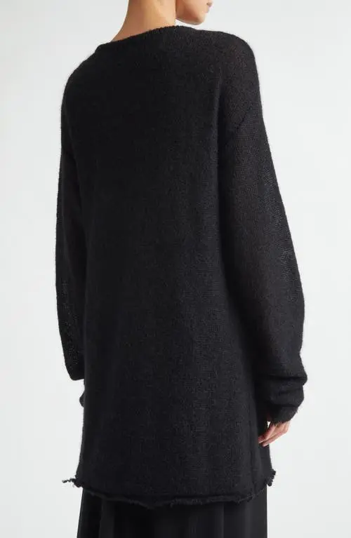 TOTEME Longline Mohair Blend Sweater - Black