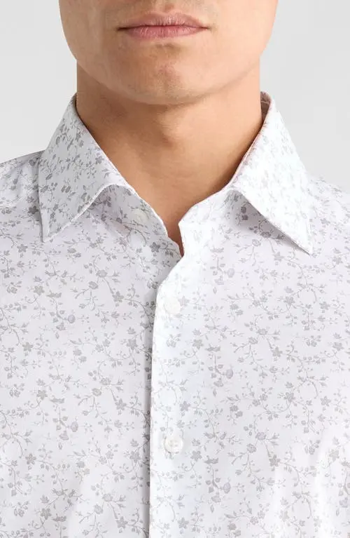 JACK VICTOR Douglas Button-up Shirt - Light Grey