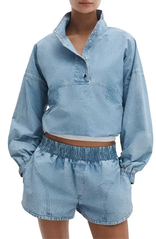 Rag & Bone Miramar Flyweight Snap Placket Popover Top
