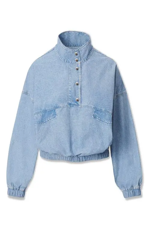 Rag & Bone Miramar Flyweight Snap Placket Popover Top