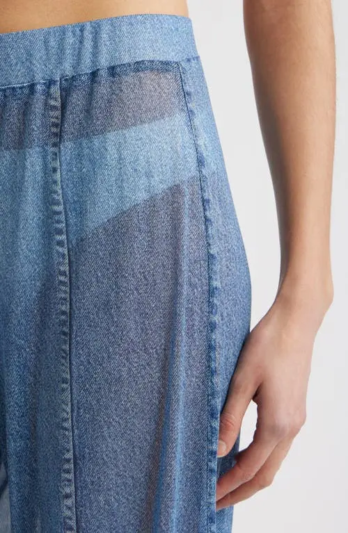 Rag & Bone Rb Miramar Mesh Wide Leg Cover-up Pants - Minet