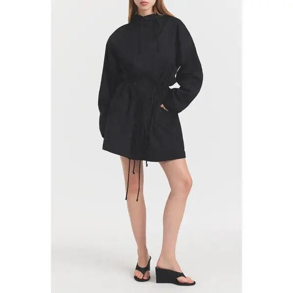 SKIMS Swiss Cotton Oversize Anorak - Onyx
