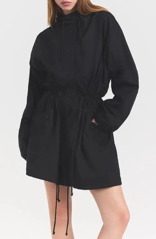 SKIMS Swiss Cotton Oversize Anorak - Onyx