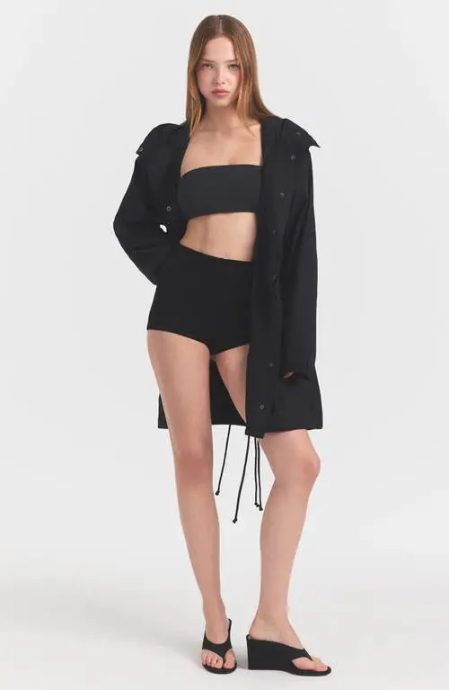SKIMS Swiss Cotton Oversize Anorak - Onyx