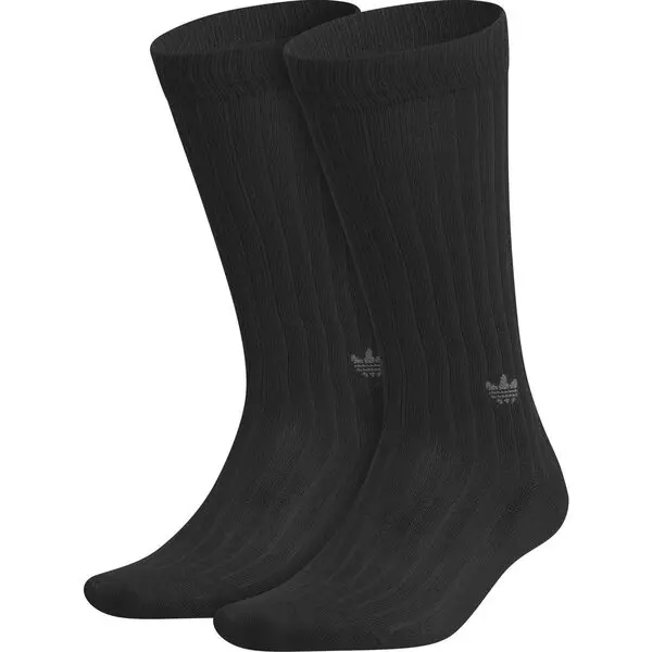Adidas Originals Trefoil Rib Crew Socks - Black/grey
