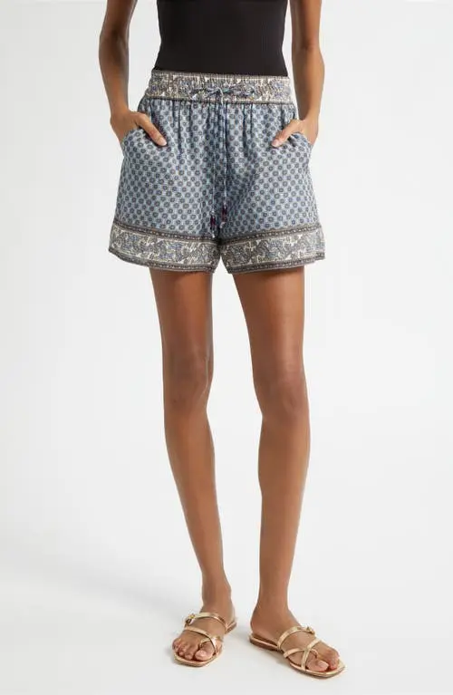 Veronica Beard Printed Drawstring Shorts