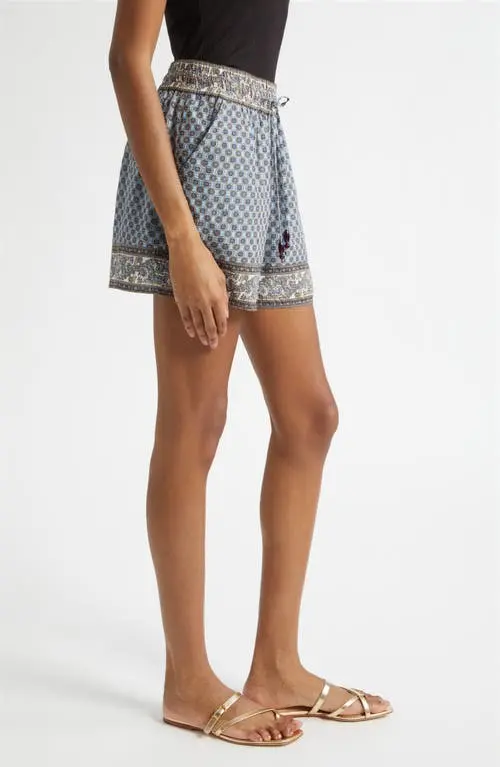 Veronica Beard Printed Drawstring Shorts