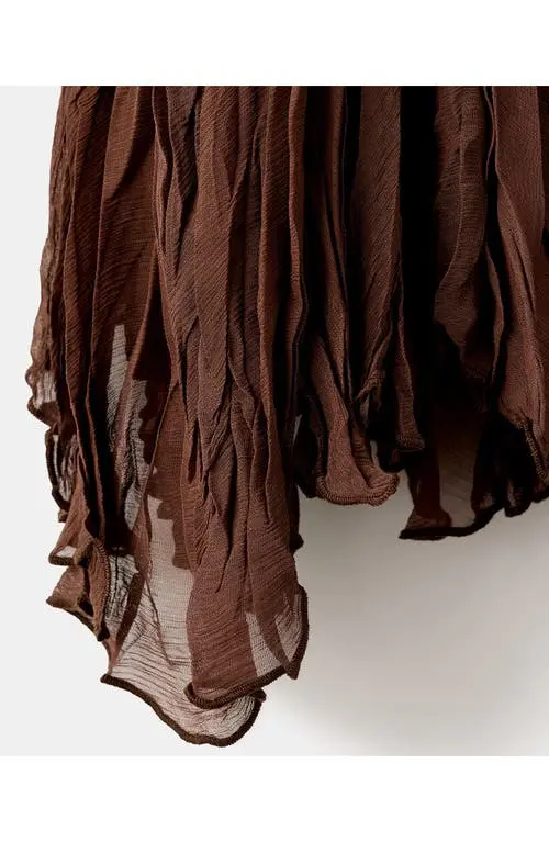 Mango Ruffled Chiffon Maxi Skirt
