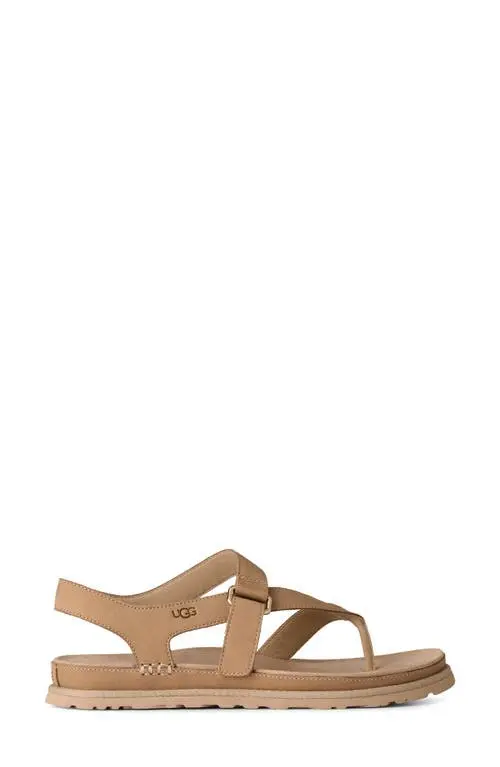 UGG Goldengaze Toe Post Leather Sandal - Mustard Seed