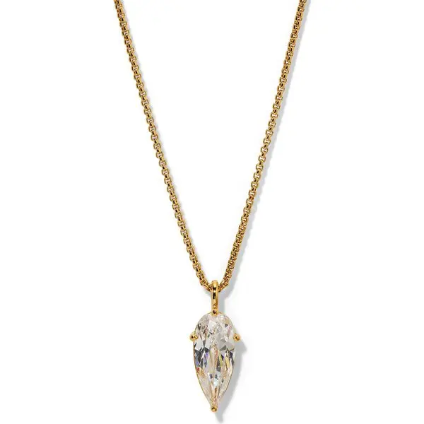 Nadri Lucia Teardrop Pendant Necklace - Gold