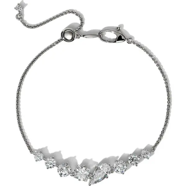 Nadri Lucia Cubic Zirconia Line Bracelet - Rhodium