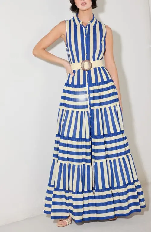 FREEMARKET Striped Sleeveless Maxi Dress
