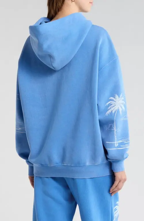 PACSUN Oversized Graphic Hoodie - Blue