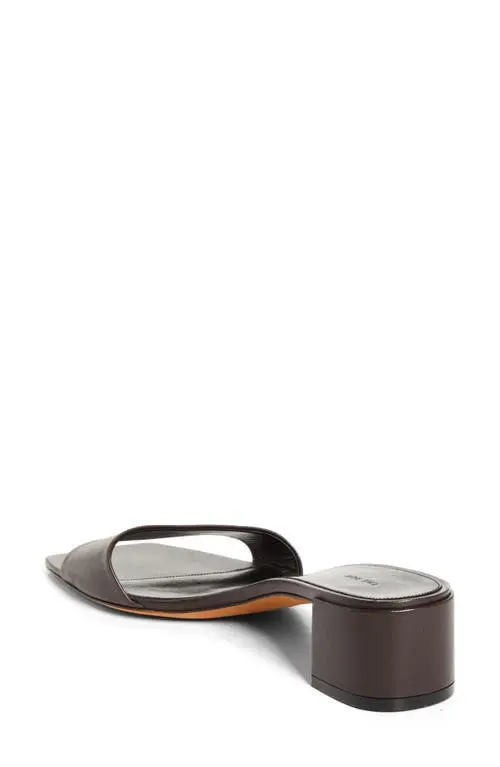 THE ROW Block Heel Sandal - Lacquer Brown