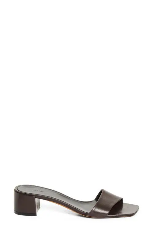 THE ROW Block Heel Sandal - Lacquer Brown