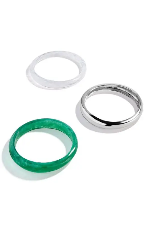 Baublebar Raven Set Of 3 Bangle Bracelets - Silver