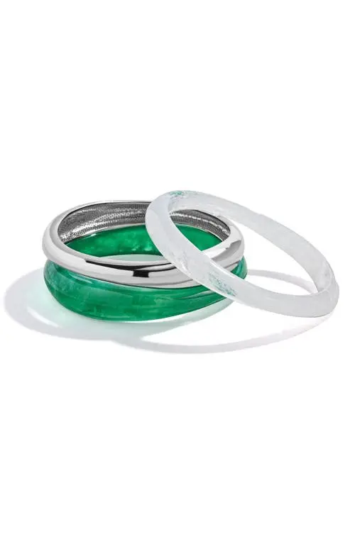 Baublebar Raven Set Of 3 Bangle Bracelets - Silver