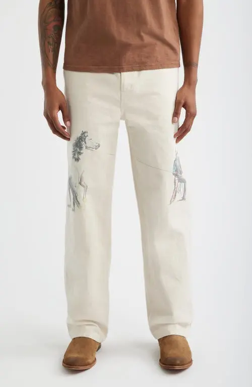ONE OF THESE DAYS Canvas Painter Pants - Natural
