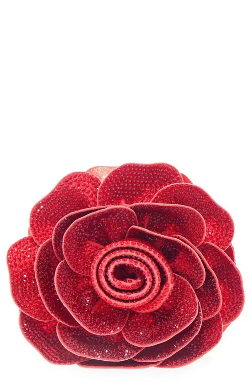 Judith Leiber Rose Crystal Clutch