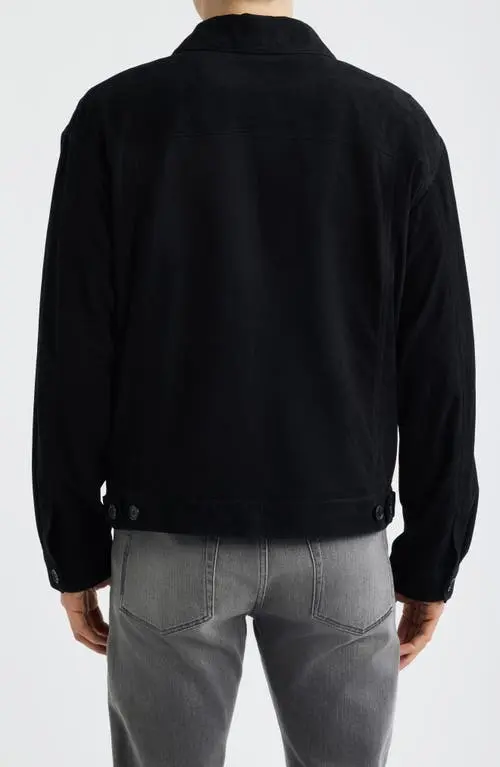 Nn07 Roy Suede Trucker Jacket - Black