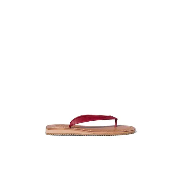 Miu Miu Logo Thong Sandals - Amaranth Red