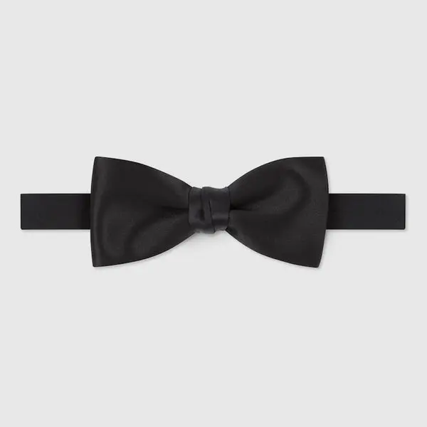Gucci Satin Bow Tie - Black