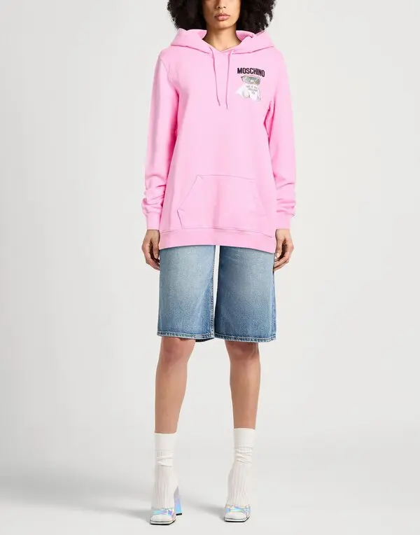 Moschino Cotton French Terry Sweatshirt - Pink