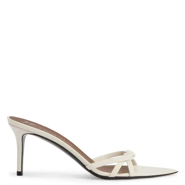 GIUSEPPE ZANOTTI Intriigo Braid 70 Mules - Ivory